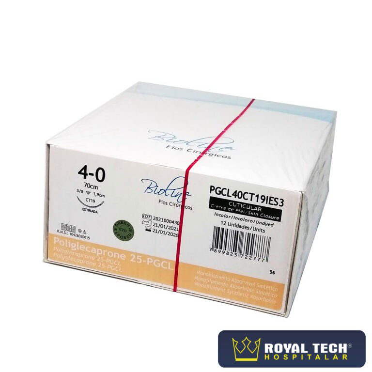 POLIGLECAPRONE 25 (4-0) 1.9CM - 3/8 CORT. - 70CM (BIOLINE) - Royal Tech ...